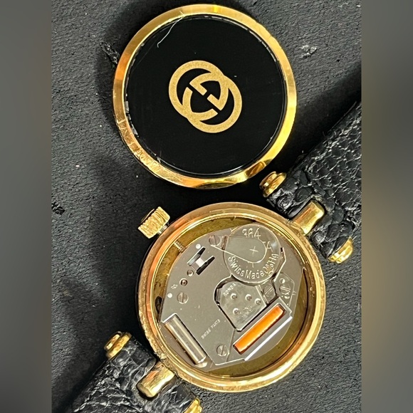 Gucci | Accessories | Gucci 200l Black Vintage Stacked Case Ladies ...